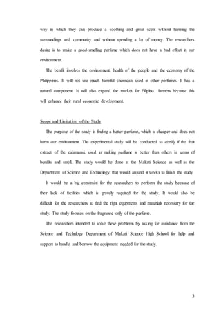 Research paper - Calamansi (Citrofortunella Microcarpa) Fruit Extract ...