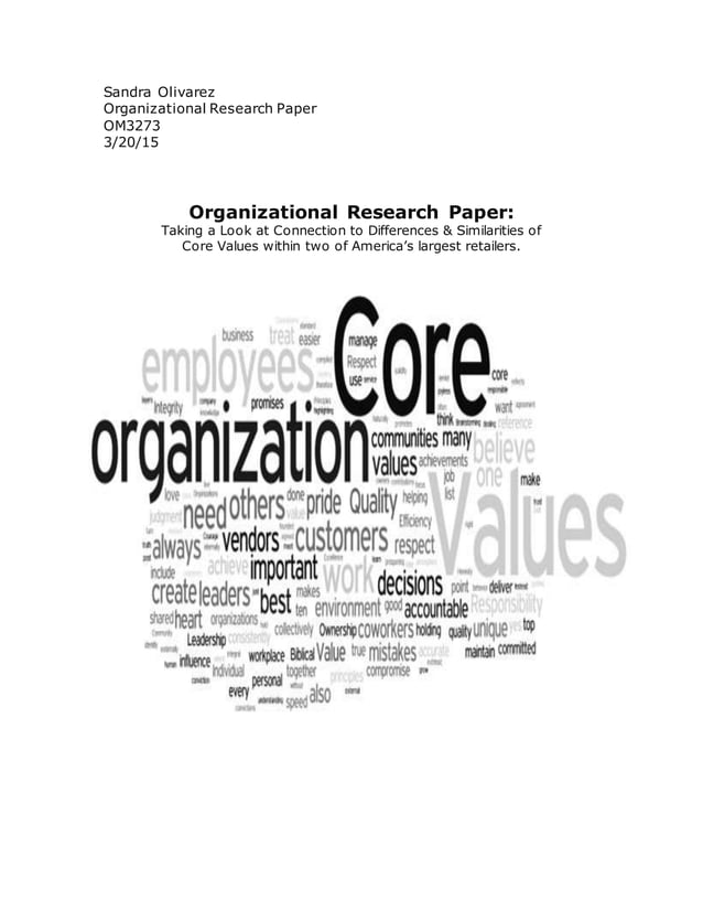 Organizational Research paper | PDF