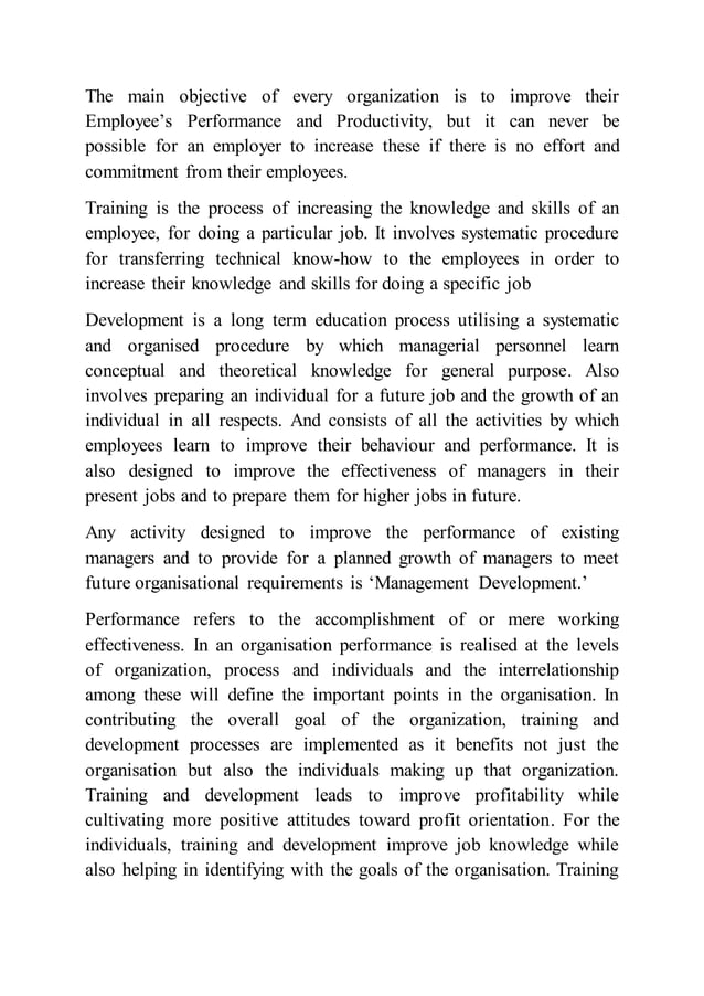 Research paper - Training and Development | PDF