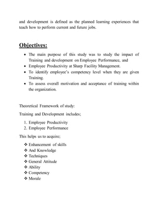 Research paper - Training and Development | DOCX