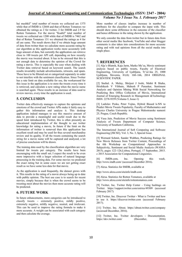 MOVIE RATING PREDICTION BASED ON TWITTER SENTIMENT ANALYSIS | PDF MOVIE RATING PREDICTION BASED ON TWITTER SENTIMENT ANALYSIS | PDF
