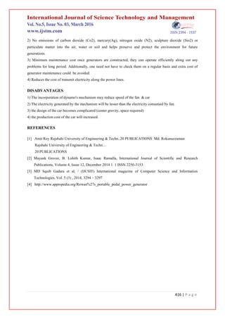 Study of Electricity Generation By Ceiling Fan and Car Wheel | PDF ...