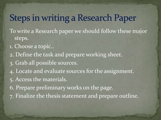 Research paper | PPTX | Technology & Computing