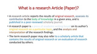 Research paper | PPTX