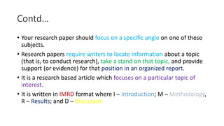 Research paper | PPTX