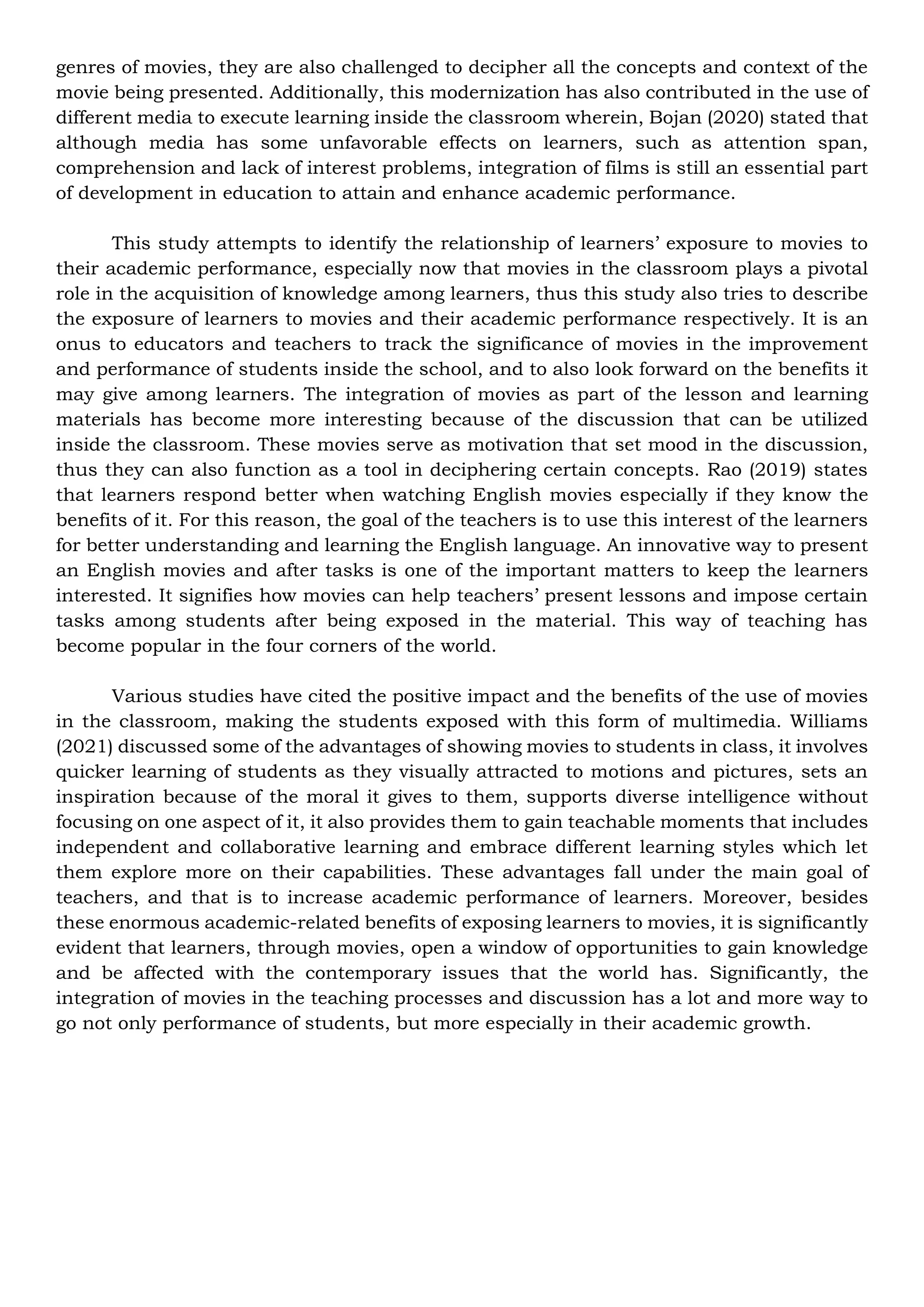 RESEARCH PAPER - Learner's Exposure to English Movies and Its ...