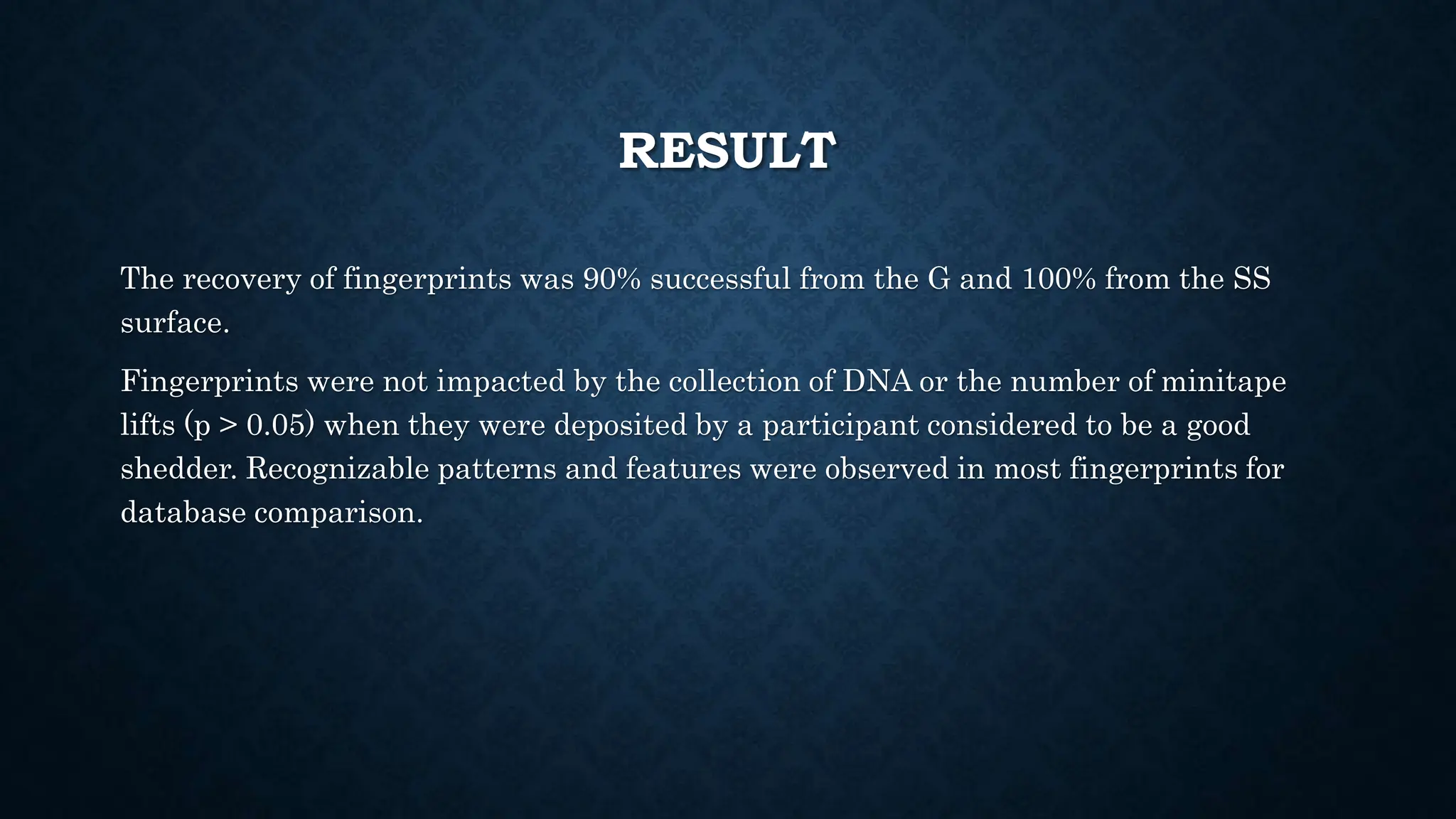 dual recovery of dna & fingerprints by minitapes | PPTX