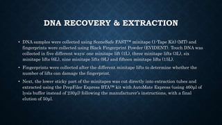 dual recovery of dna & fingerprints by minitapes | PPTX