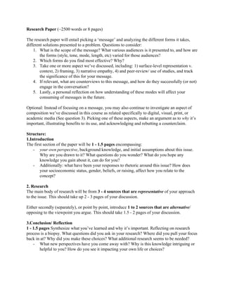 Research paper ( 2500 words or 8 pages) | PDF