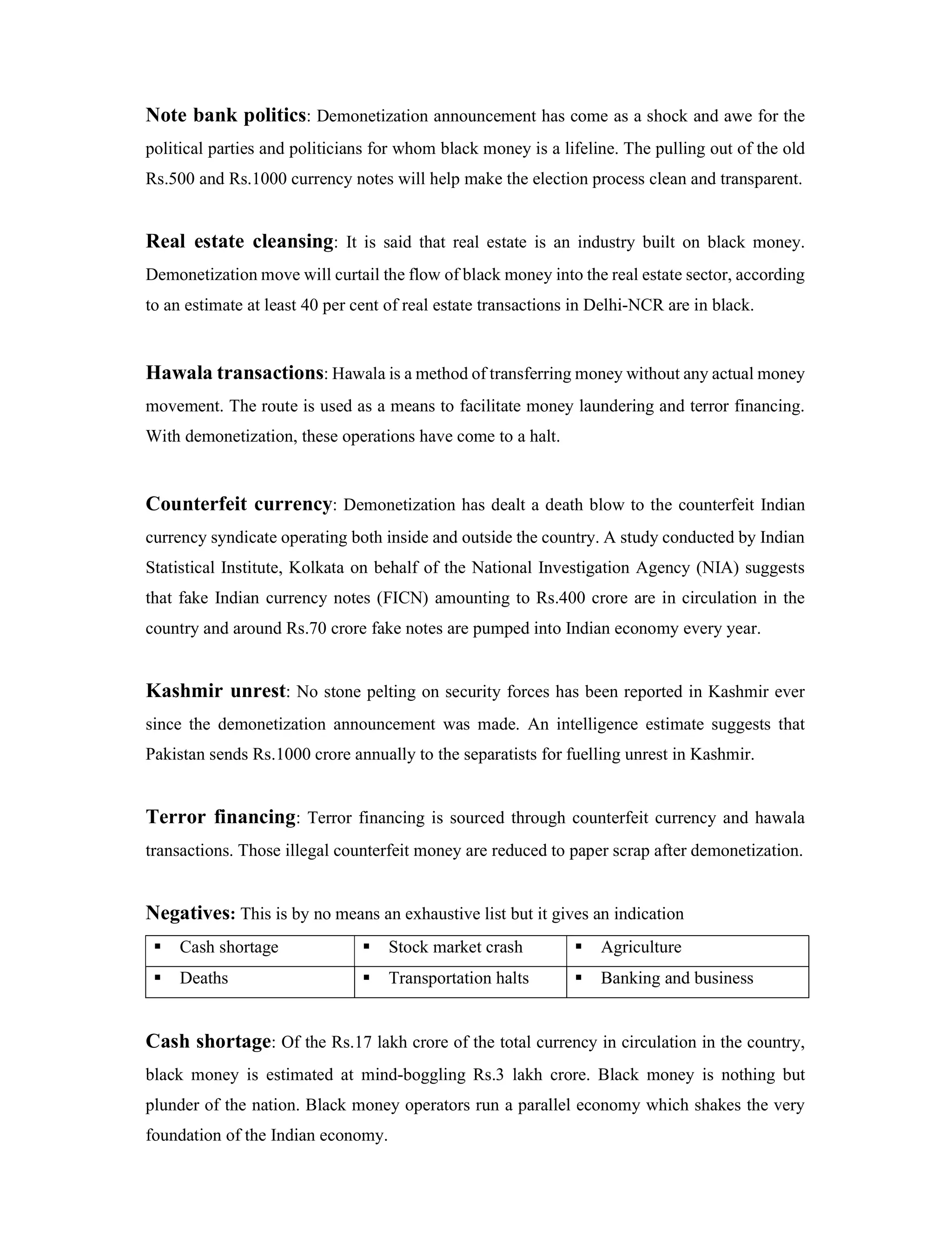 Research Paper- Demonetization | PDF