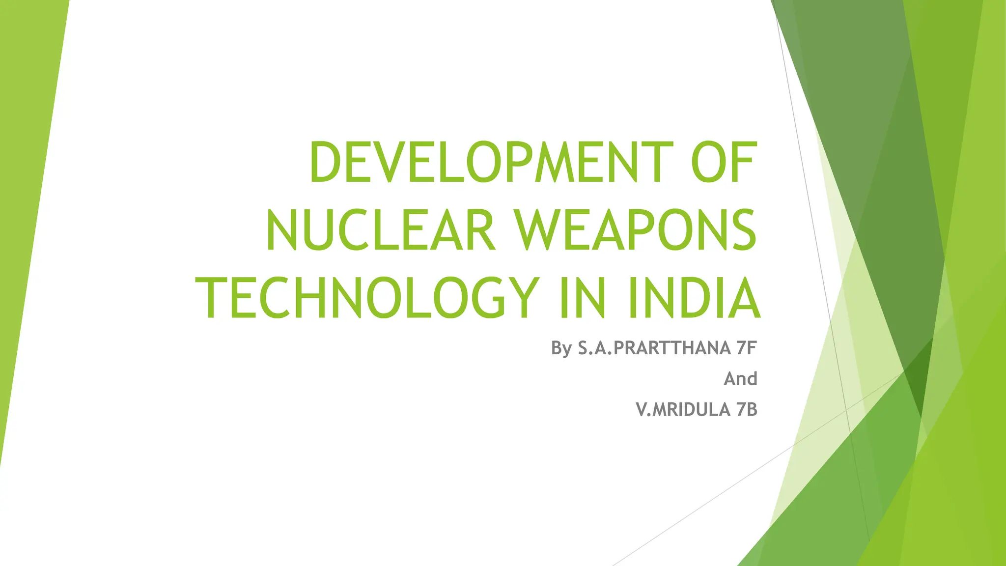 Research Paper - Development of nuclear weapons technology in India.pptx