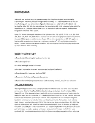 Research paper GST | PDF | Commodities | Economy