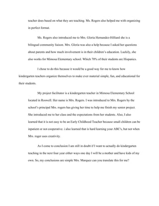 Research paper kindergarten | RTF