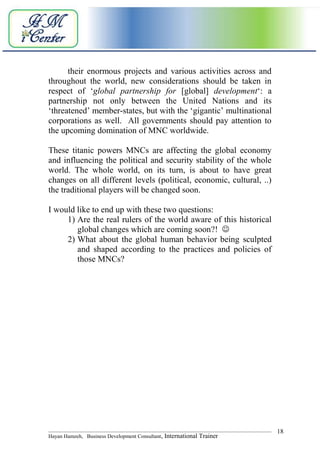 Research paper The Role of MNCs in the Making of Globalization | PDF