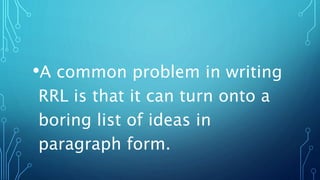 Research Paper: Review of Related Literature | PPTX | Publishing ...