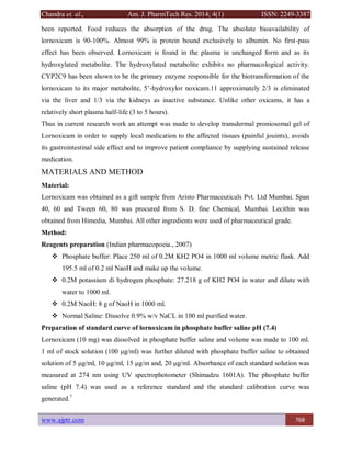 Design and Development of A Proniosomal Transdermal Drug Delivery ...