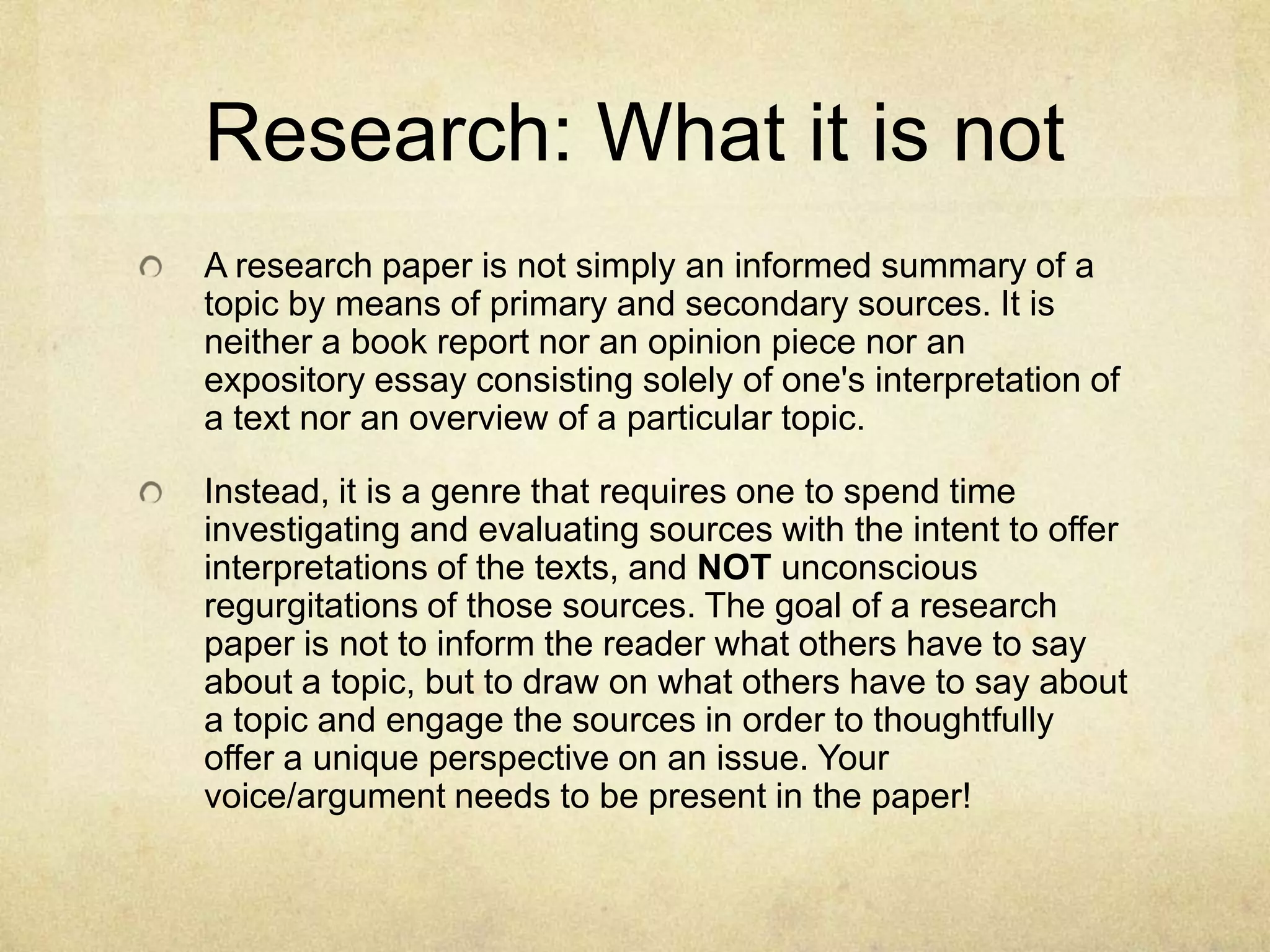 Research paper 101 | PPTX | Education