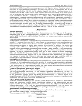 Formulation and evaluation of effect of different stabilizer at ...