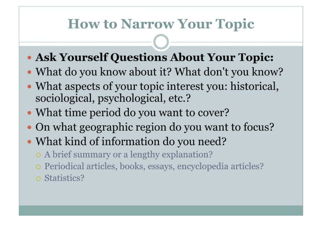 Research Paper And Citation Workshop | PDF