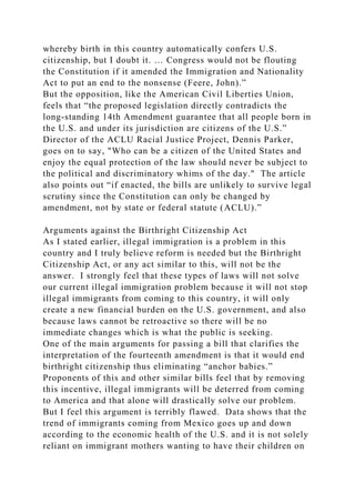 Research Paper ExampleH.R. 140 - Birthright Citizenship Act of.docx