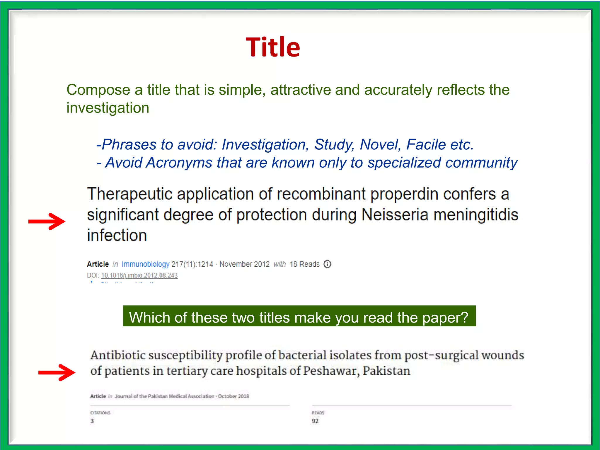 Research paper HOW TO WRITE AN EFFECTIVE RESEARCH PAPER | PPT
