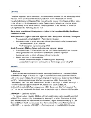 Generation of an Activin-Inducible Mouse Mammary Epithelial Model ...