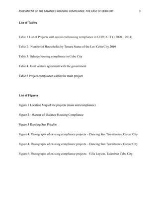 ASSESSMENT OF THE BALANCED HOUSING DEVELOPMENT COMPLIANCE IN THE ...