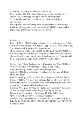 Research Paper Final paper Is a child’s development.docx