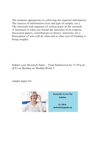 Research Paper – Final Submission InstructionsThe Research P.docx