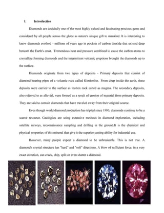 Research paper for diamond | DOCX | Jewelry Making | Arts and Crafts