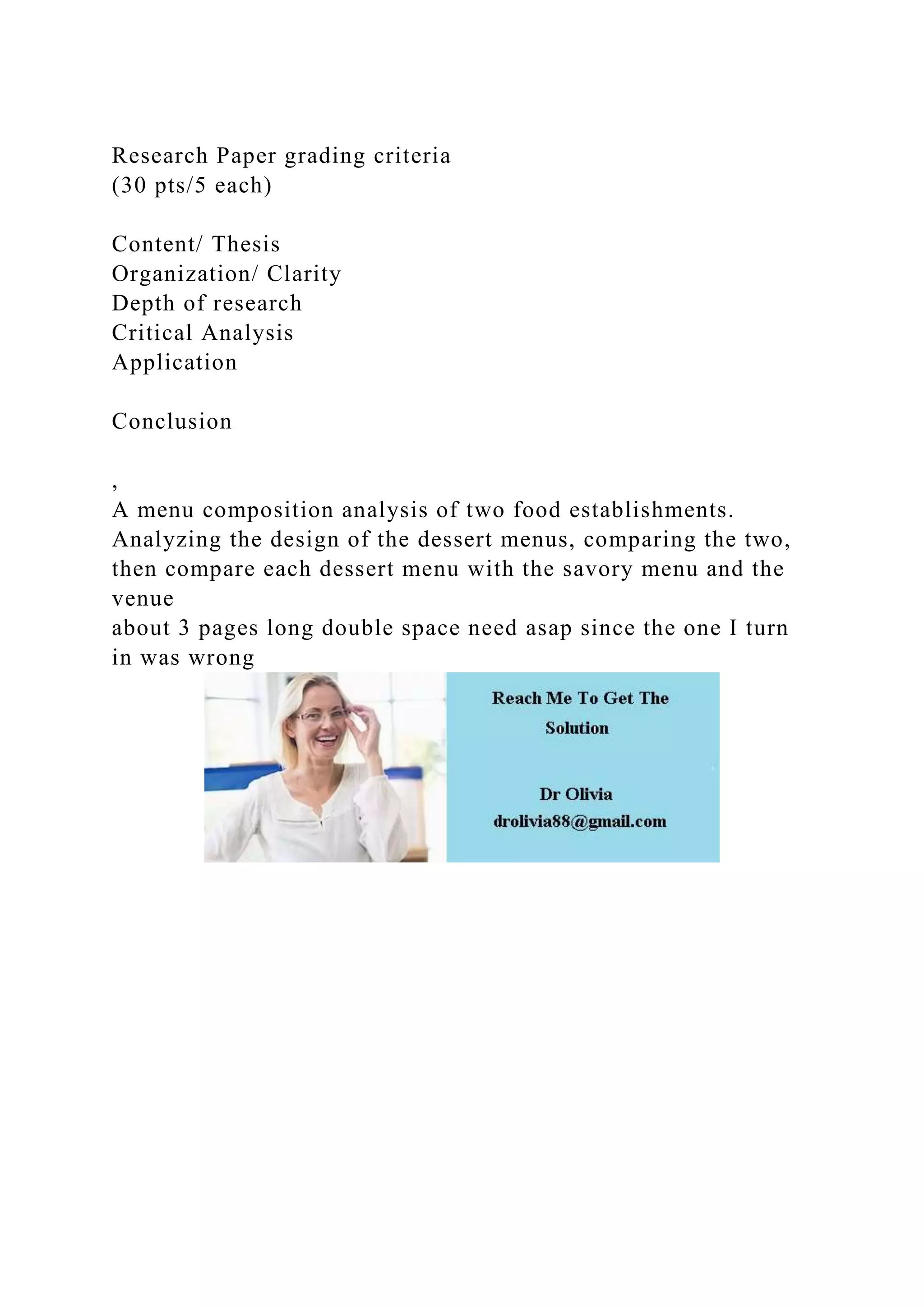 Research Paper grading criteria (30 pts5 each) Content Thesi.docx