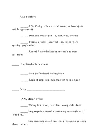 Research Paper Grading Rubric Name Course Date.docx