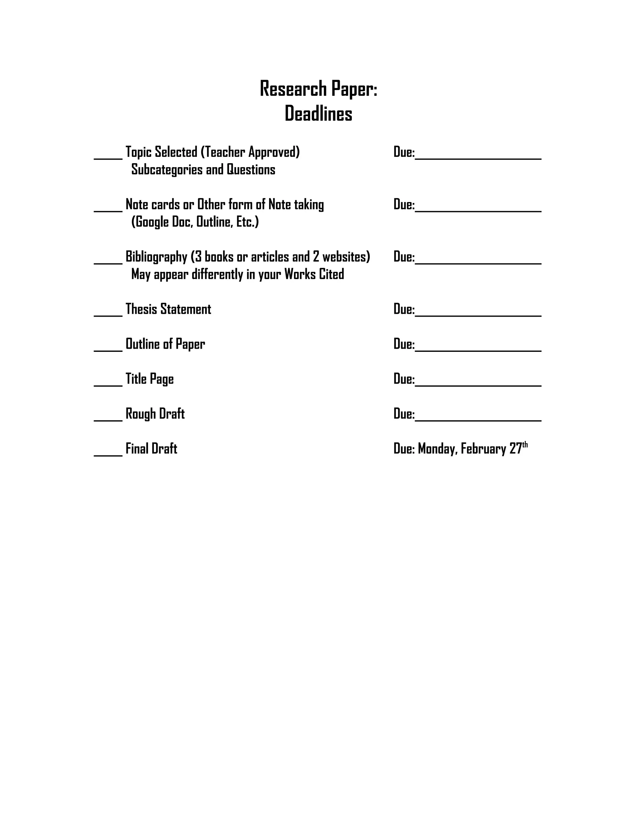 Research paper guidelines and deadlines | PDF Research paper guidelines and deadlines | PDF