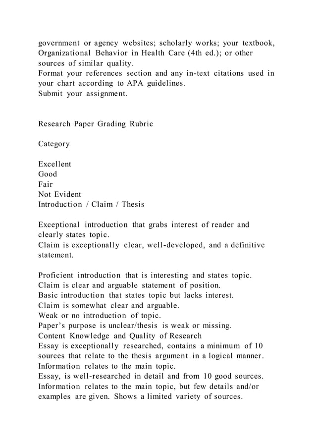 Research paper guidelines late research papers will not be accepted | PDF