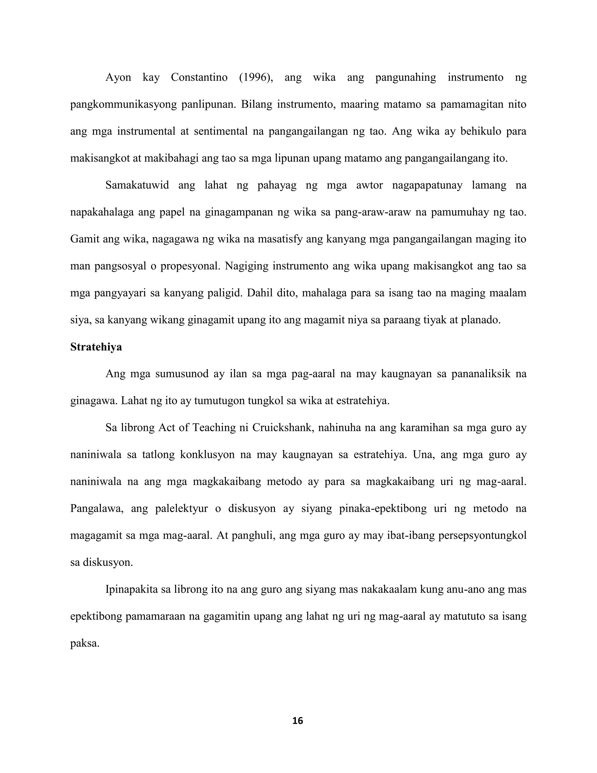 Research paper in filipino | PDF