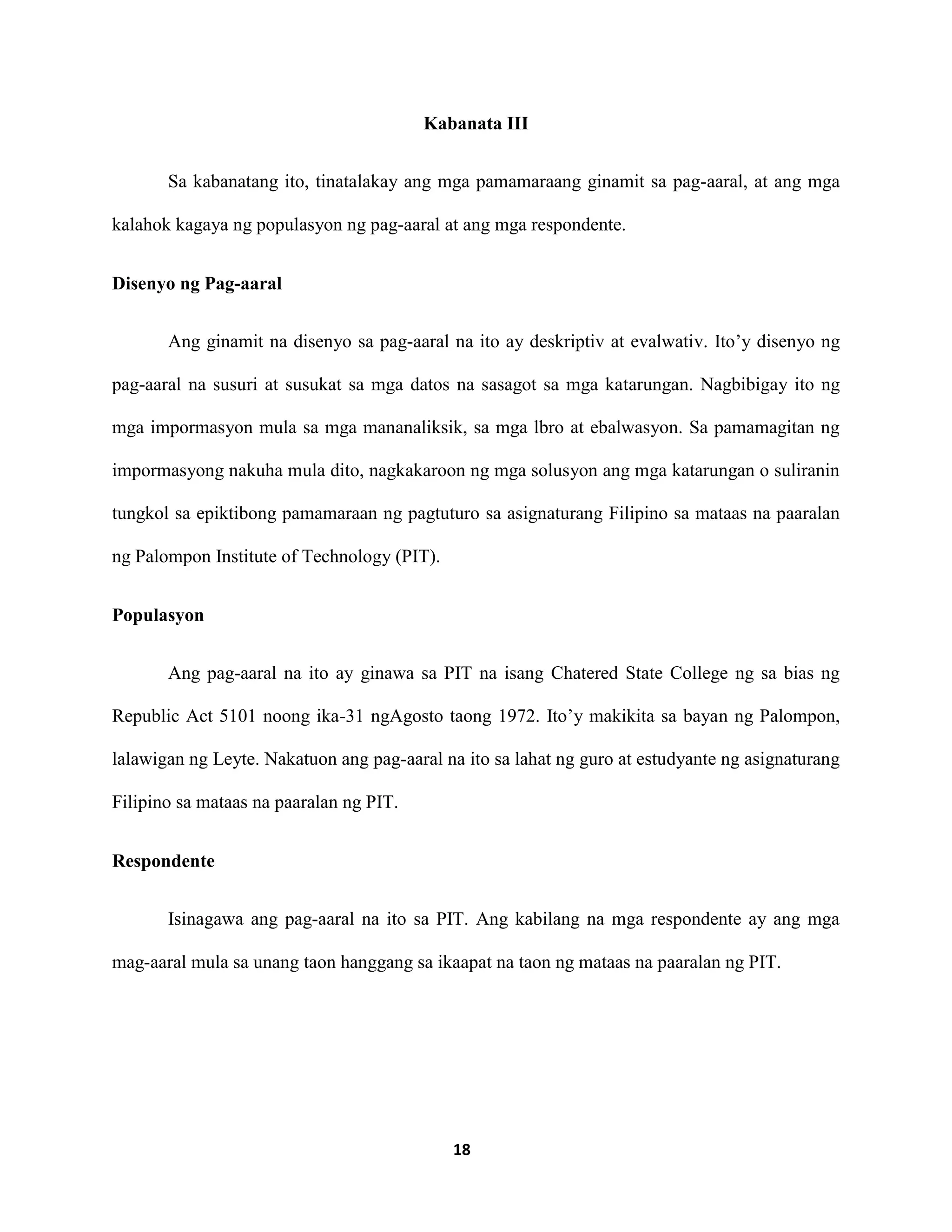 Research paper in filipino | PDF