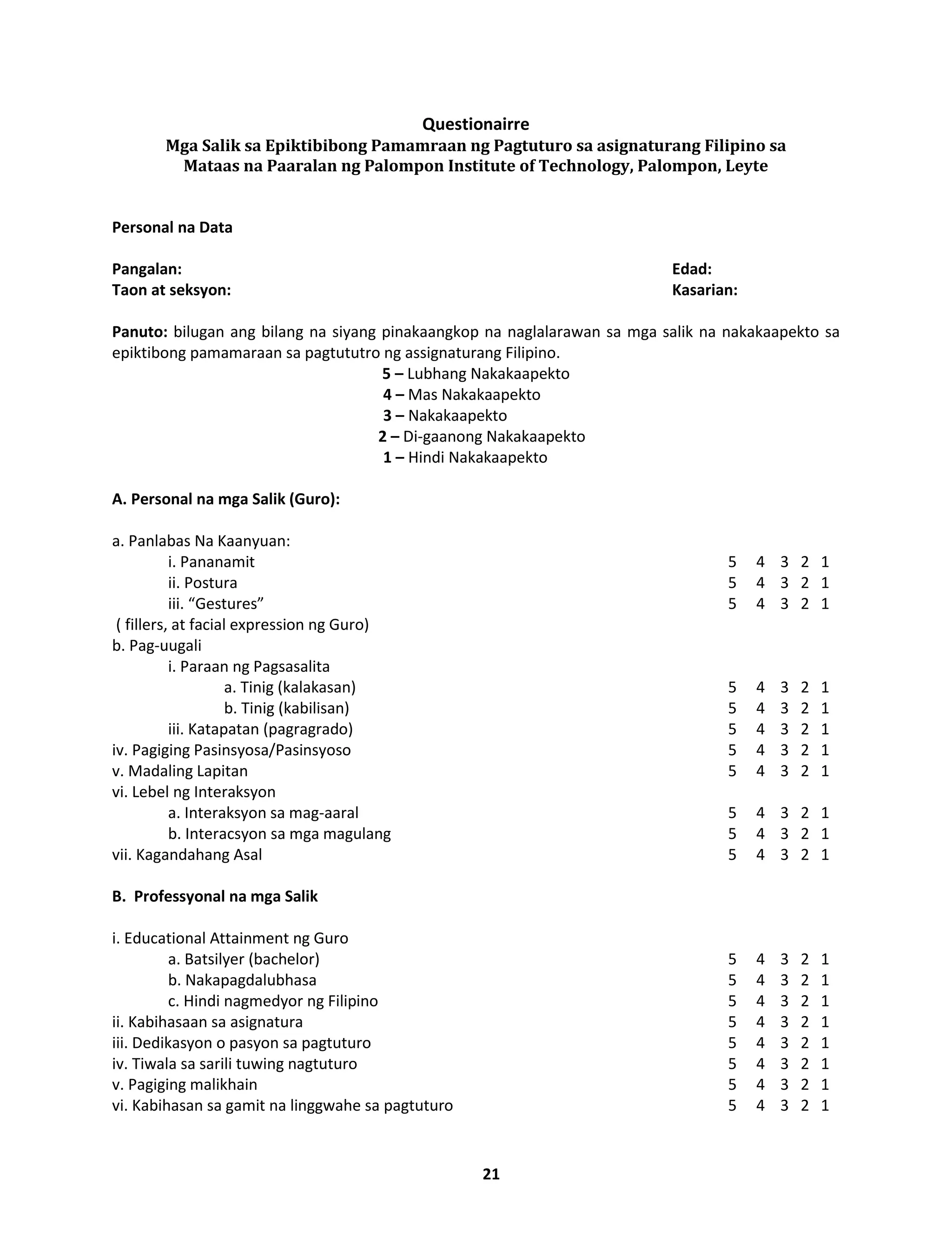 Research paper in filipino | PDF