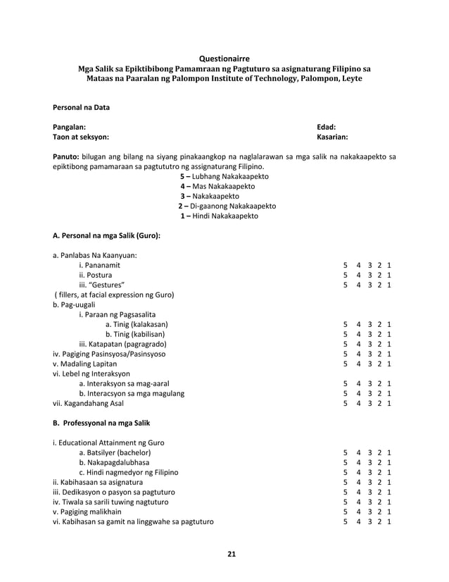 Research paper in filipino | PDF