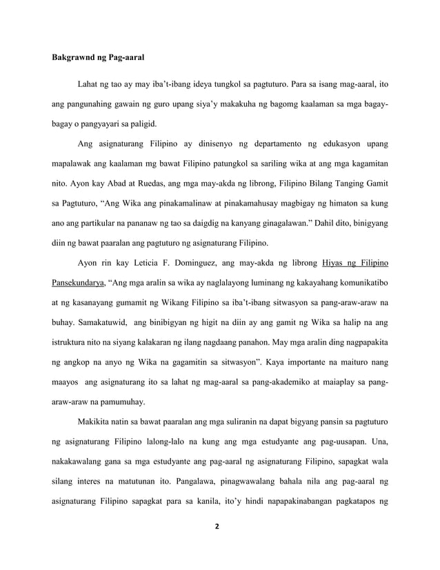 Research paper in filipino | PDF