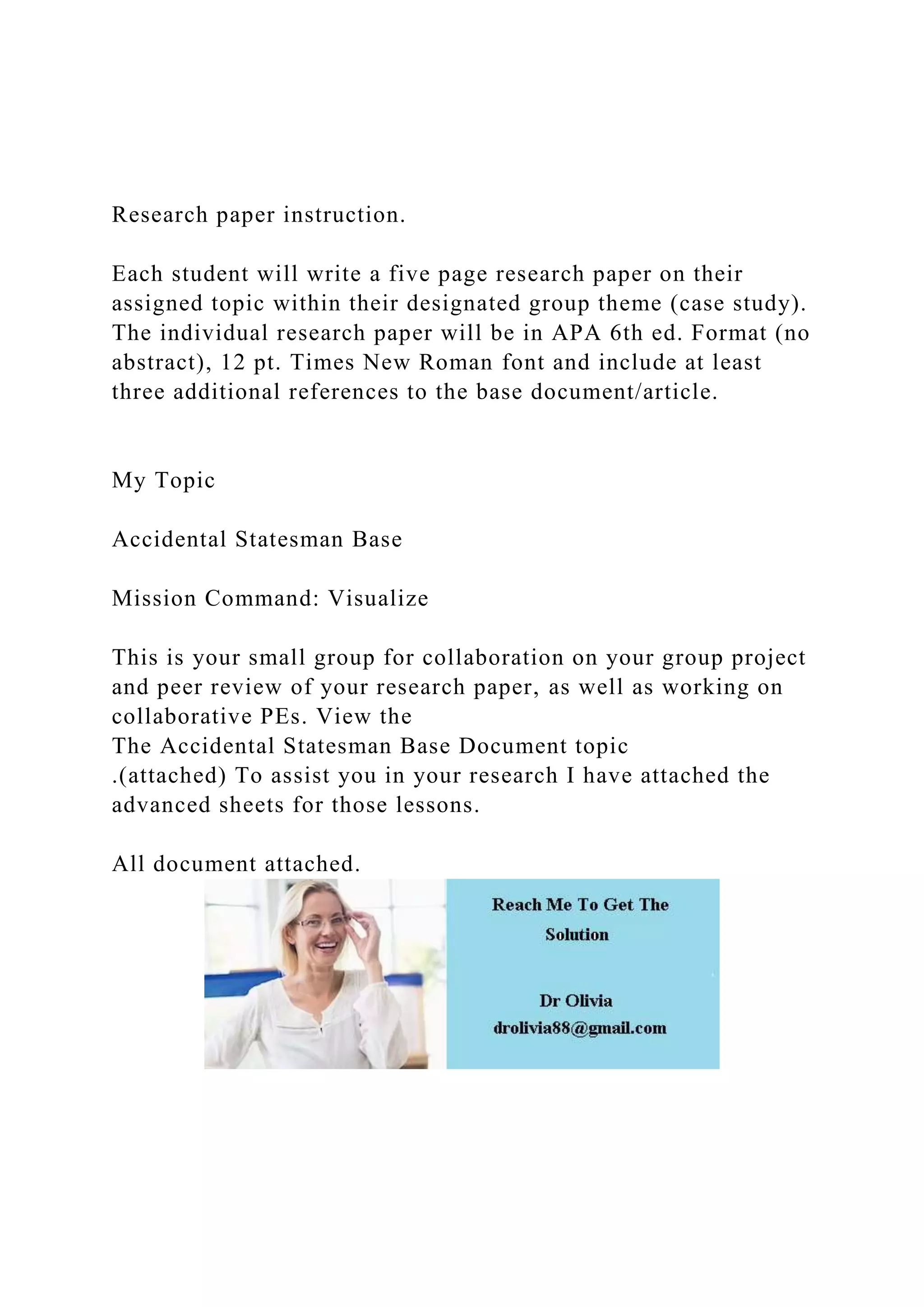 Research paper instruction.Each student will write a five pa.docx