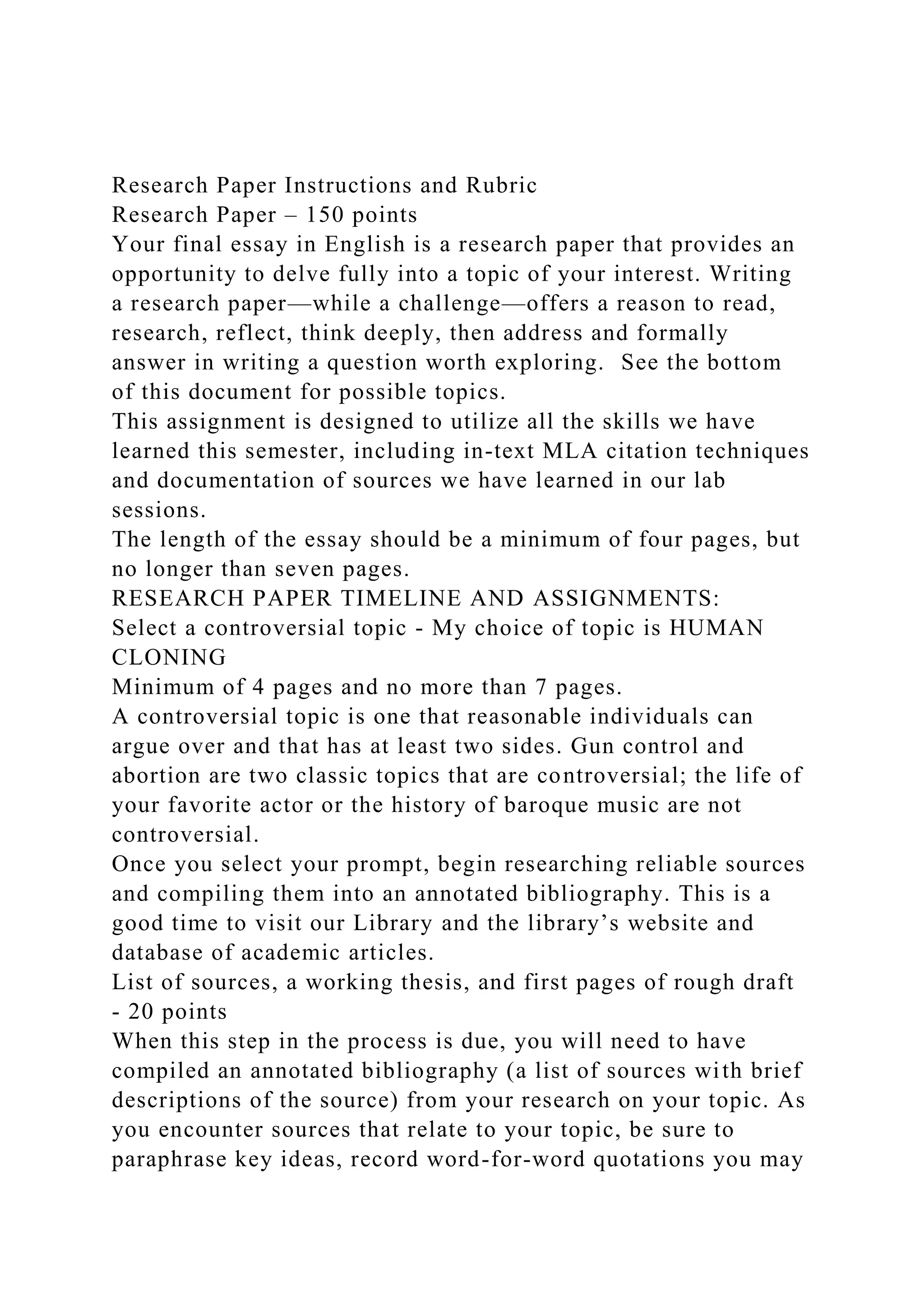 Research Paper Instructions and RubricResearch Paper – 150 point.docx