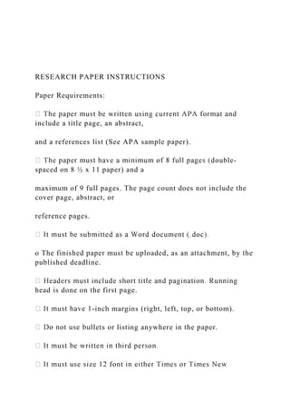 Research Paper Cover Page With Abstract