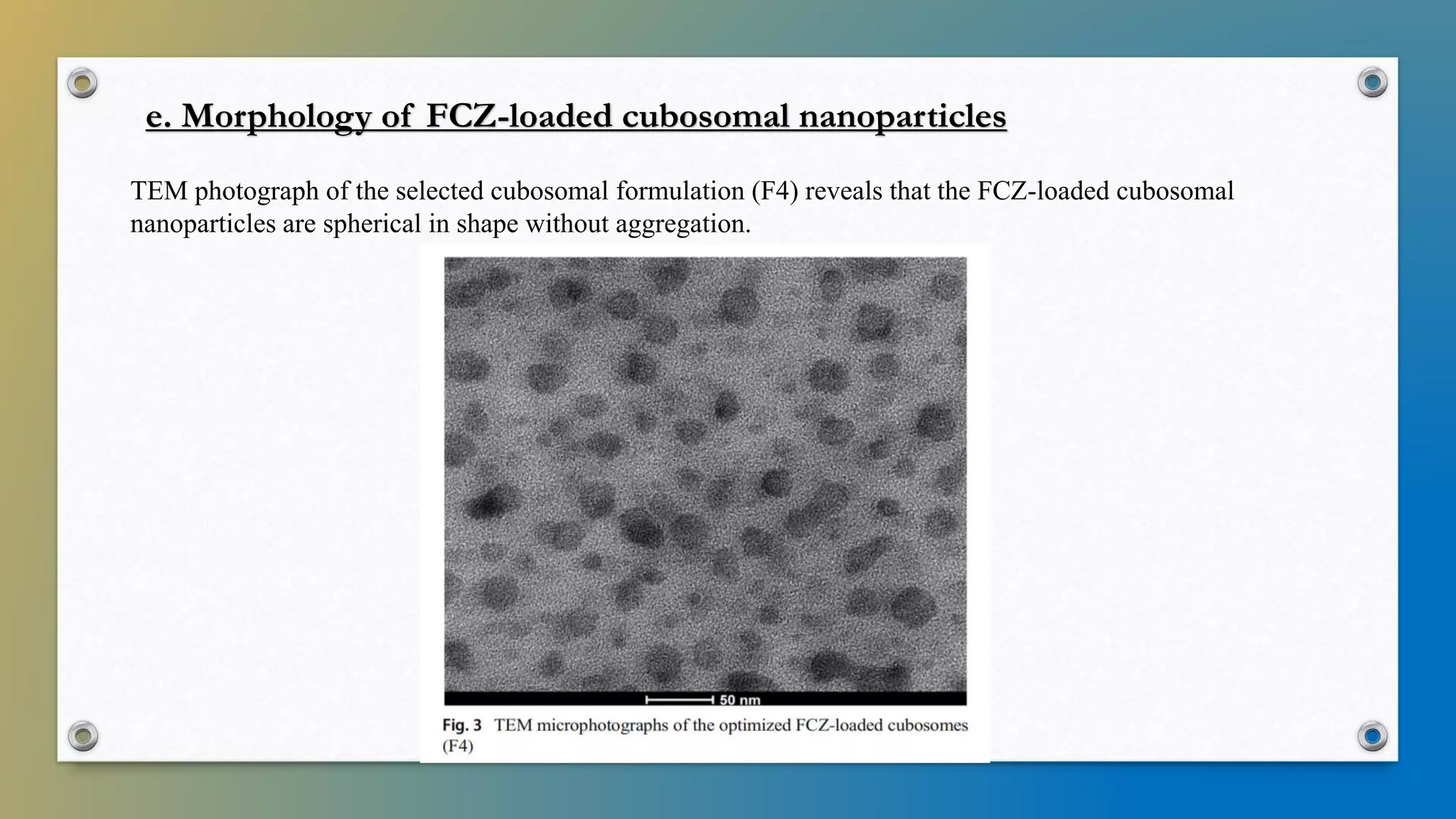 Cubosomal nanoparticles as an ocular delivery system of fluconazole | PPTX