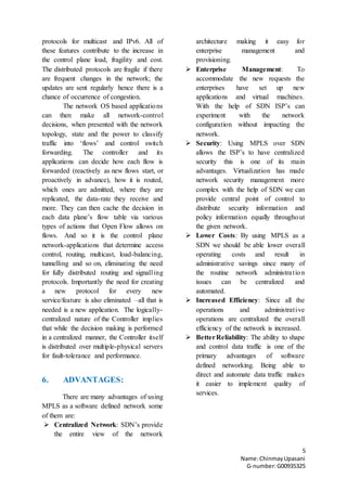 Research paper ( MPLS as a Software-Defined Network ) | DOCX | Computer Networking | Computing