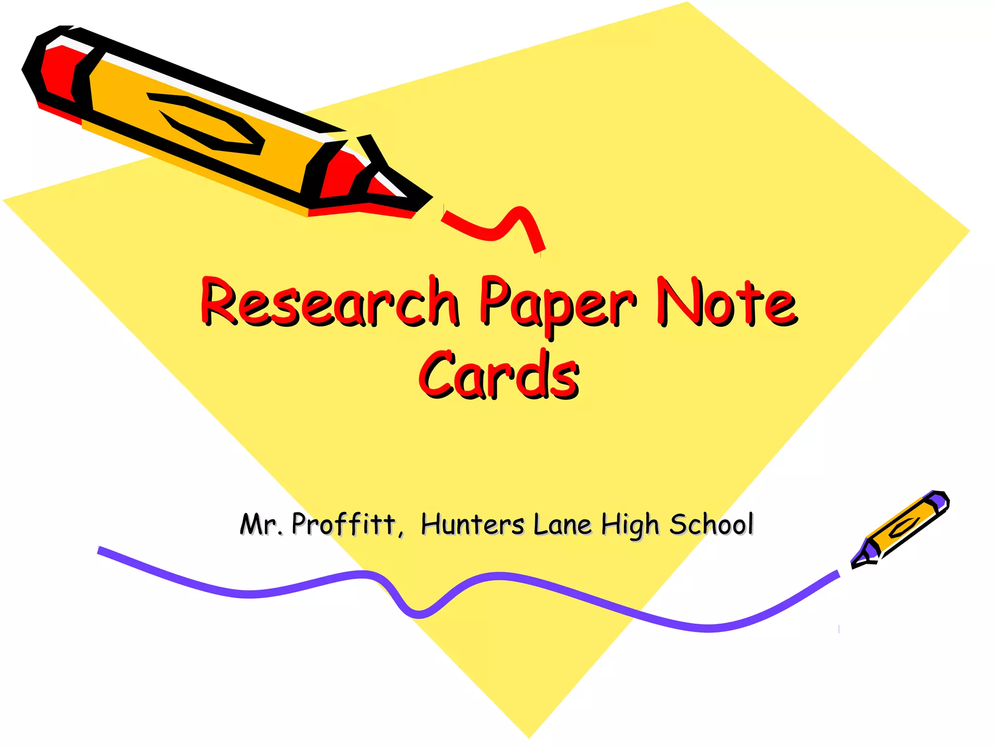 Research Paper Note Cards | Ppt