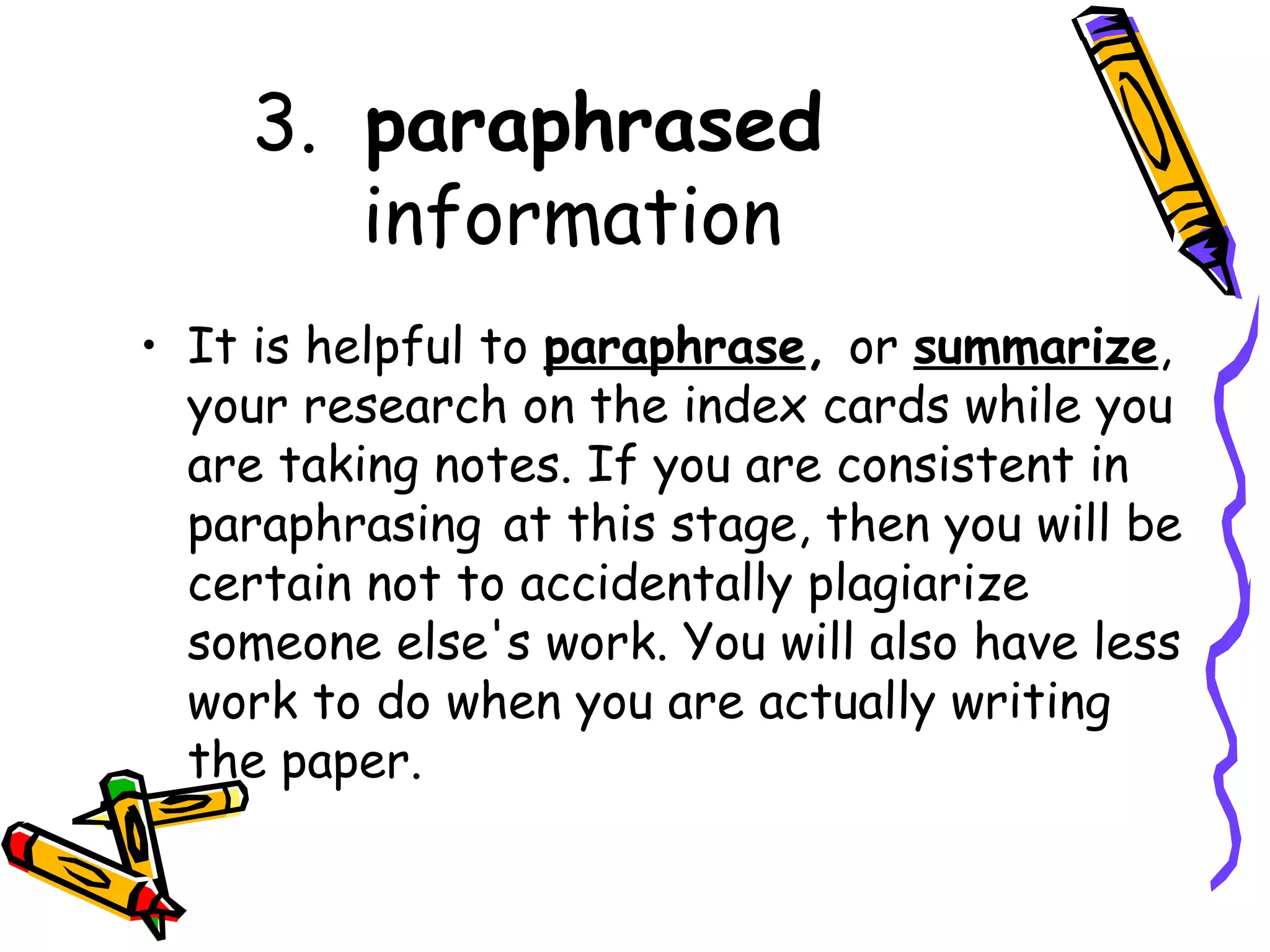 Research Paper Note Cards | PPT