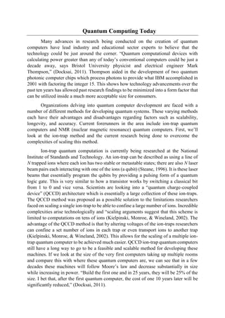 Research paper of quantum computer in cryptography | PDF