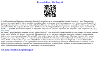 Research Paper On Beowulf | PPT