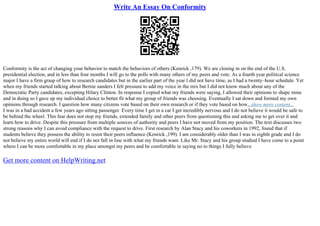 Research Paper On Conformity | PDF