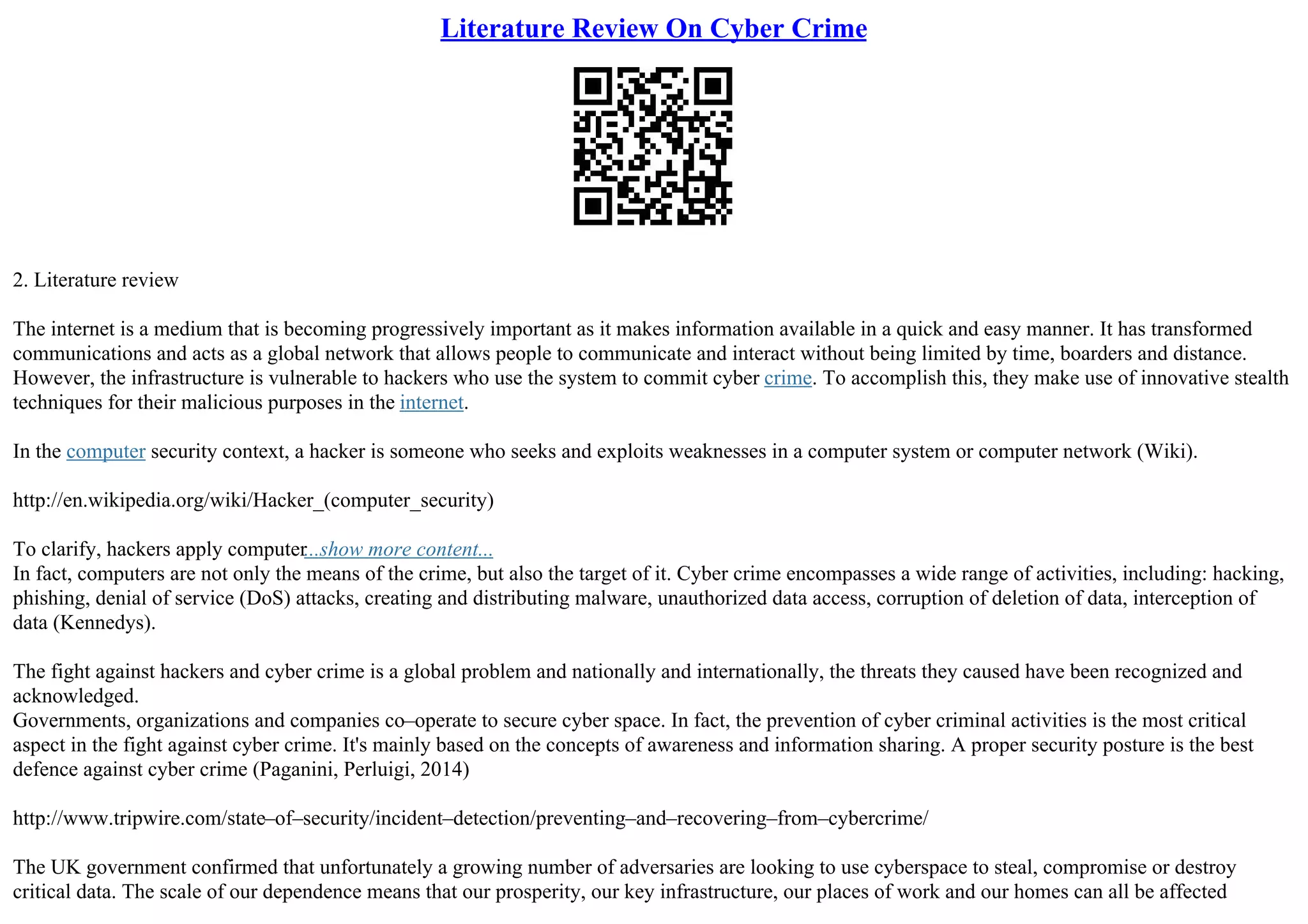 Research Paper On Cybercrime | PDF | Crime & Harmful Acts to Individuals, Society & Human Right ...